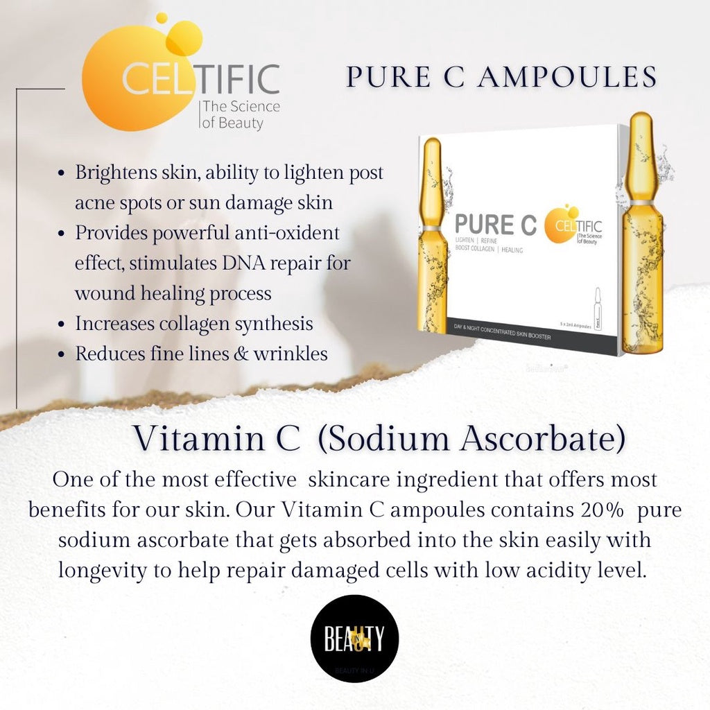Celtific Pure C 20% - 5 x 2ml ampoules (Skincare Vitamin C) – Beauty In ...